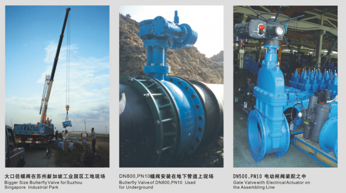 SUFA Brand Flange Electric Motor Operated Valve Resilient Seated Gate Valve